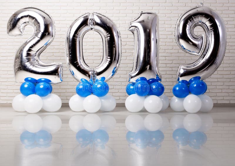 Balloons figures. 2019 stock image. Image of foil, element - 135513833