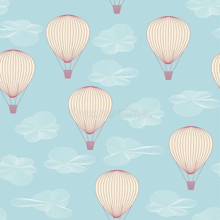 Balloons Flying in the Summer Sky Stock Vector - Illustration of ...
