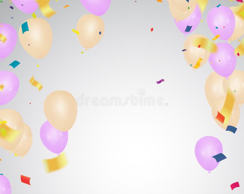 Balloons Frame Composition with Space for Your Text. Vector ...
