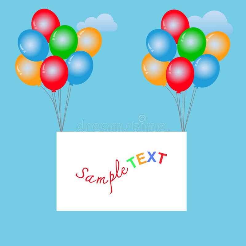 Balloons Frame Composition with Space for Your Text. Stock Vector ...