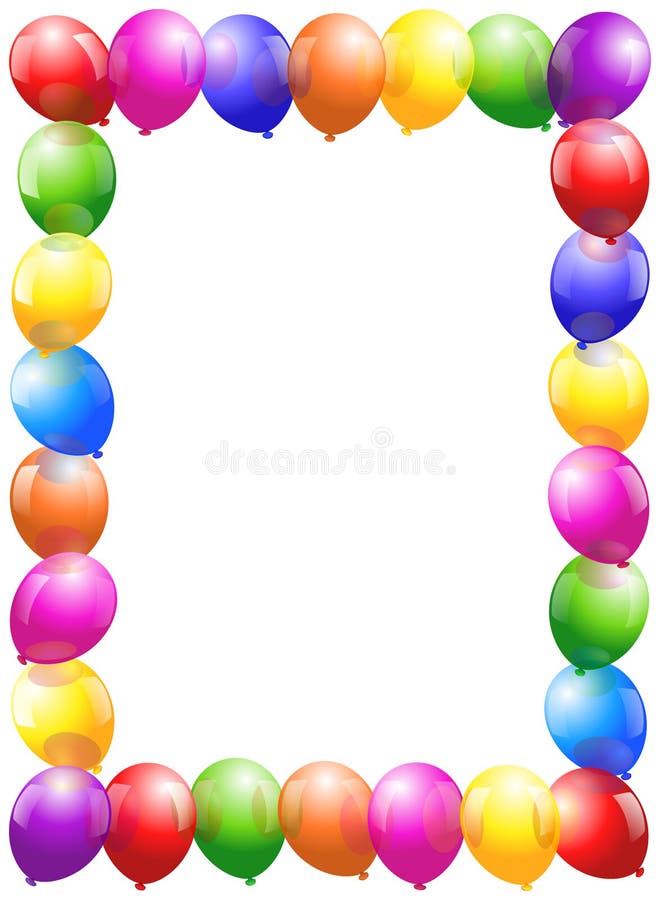 Balloons Frame - Portrait Format Stock Vector - Illustration of helium ...
