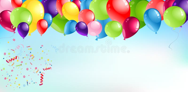 Balloons Header Background stock vector. Illustration of decoration ...