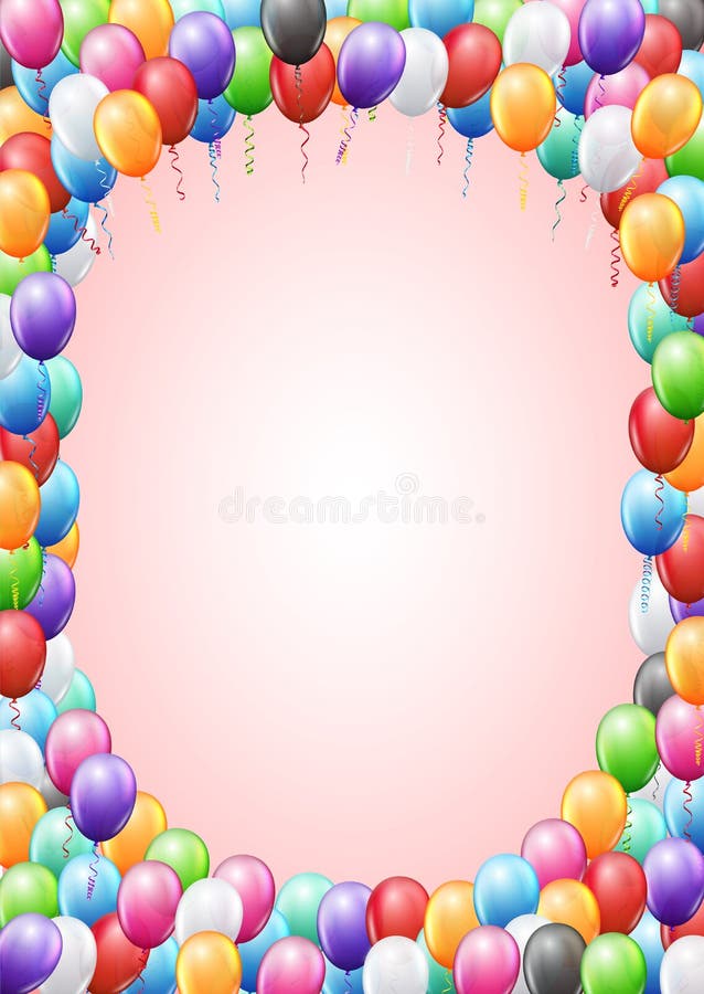 Balloons header template stock vector. Illustration of frame - 65221526