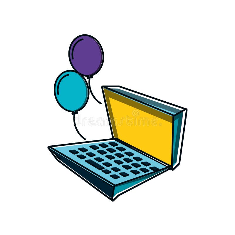Laptop Balloons Stock Illustrations – 575 Laptop Balloons Stock ...
