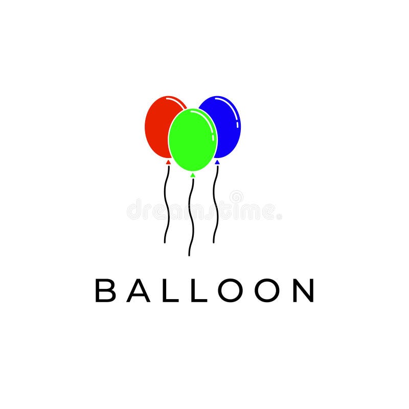 Balloons Logo Vector Icon Illustration Design Stock Illustration ...