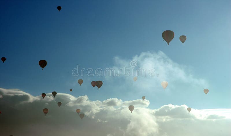 Two Hot Air Balloons stock image. Image of balloons, rainbow - 7682749