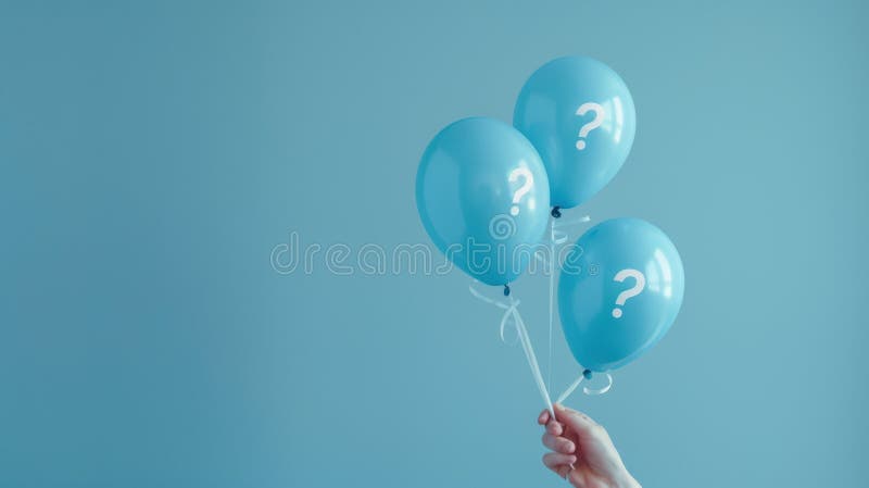 The Balloons with Question Marks.AI Generated Image Stock Image - Image ...