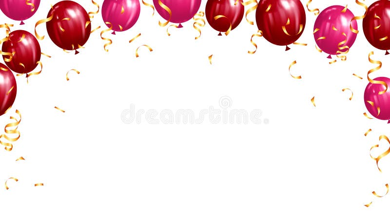 Balloons Red Celebration Frame Banner for Celebration, Anniversary ...