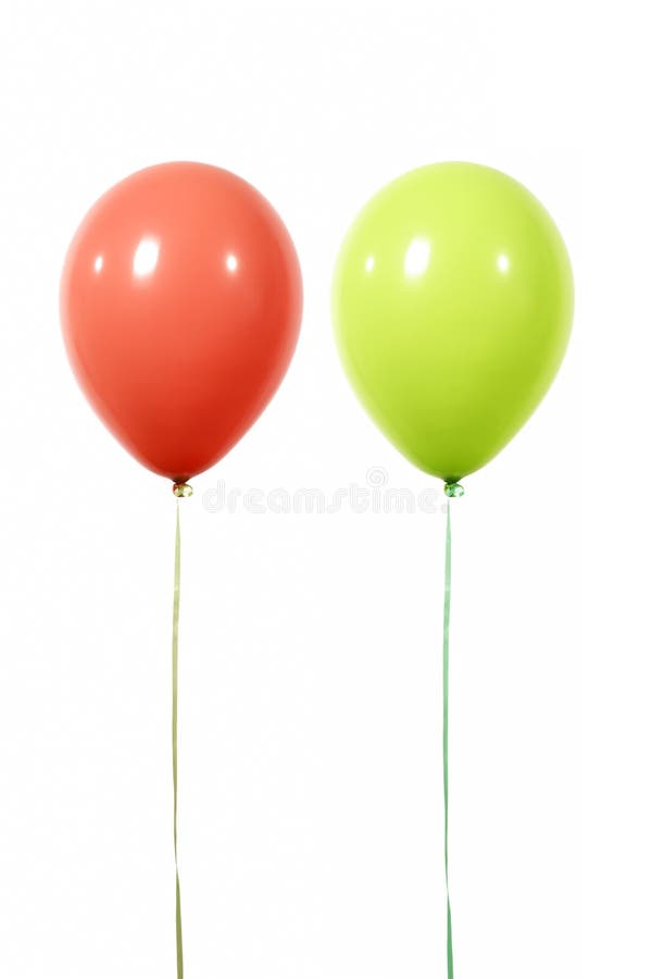 Balloons red and green stock photo. Image of isolated - 18679434