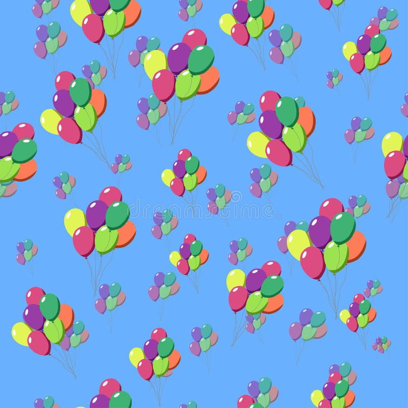 Balloons. Seamless pattern stock vector. Illustration of paint - 103188230