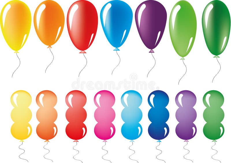 Balloons set stock vector. Illustration of blue, yellow - 33415893
