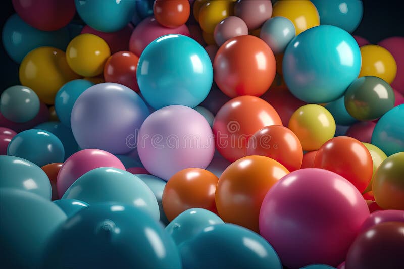 Balloons Shapes Background. AI Generated Stock Illustration ...