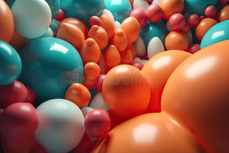 Balloons Shapes Background. AI Generated Stock Illustration ...
