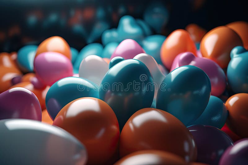 Balloons Shapes Background. AI Generated Stock Illustration ...