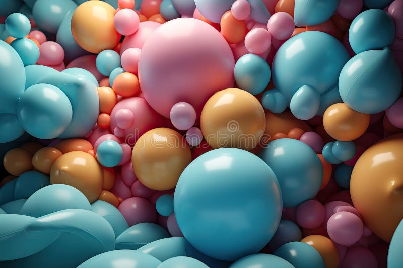Balloons Shapes Background. AI Generated Stock Illustration ...