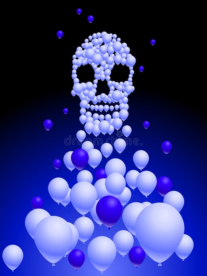 Skull balloons stock illustration. Illustration of spooky - 22496817