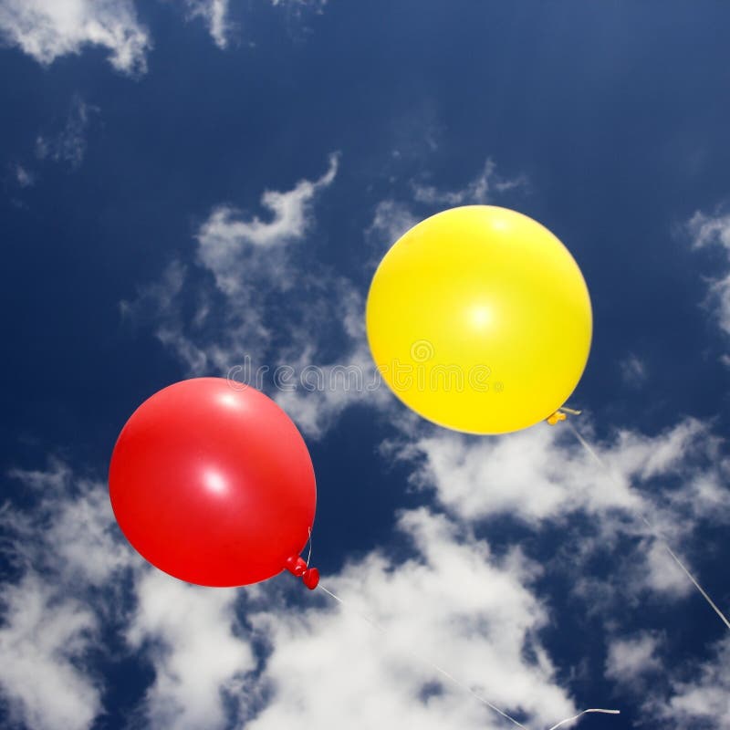 Balloons on the sky stock photo. Image of blue, clouds - 2880486