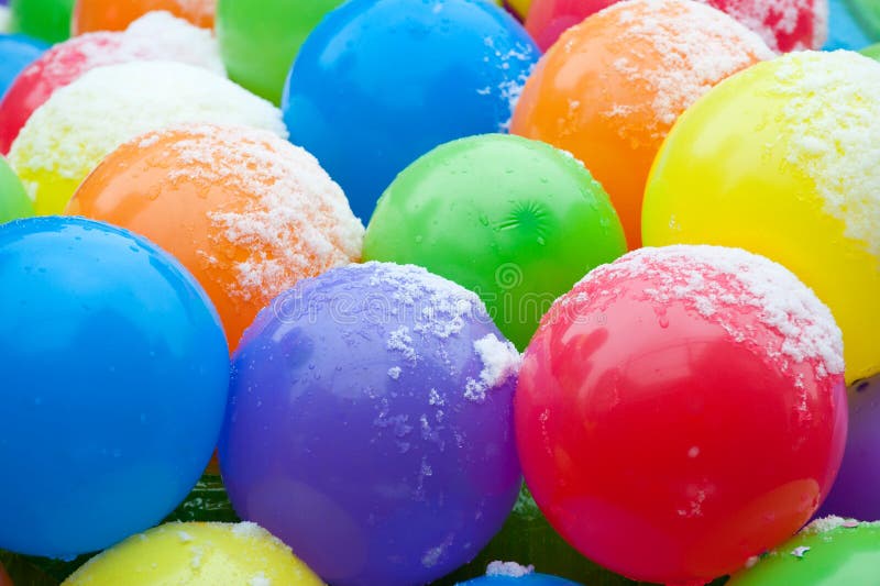 Balloons with snow stock photo. Image of fair, favor - 13326548