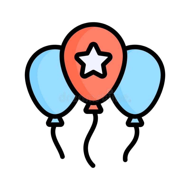 Balloons with a Star, Symbolizing Celebration and Team Morale Stock ...