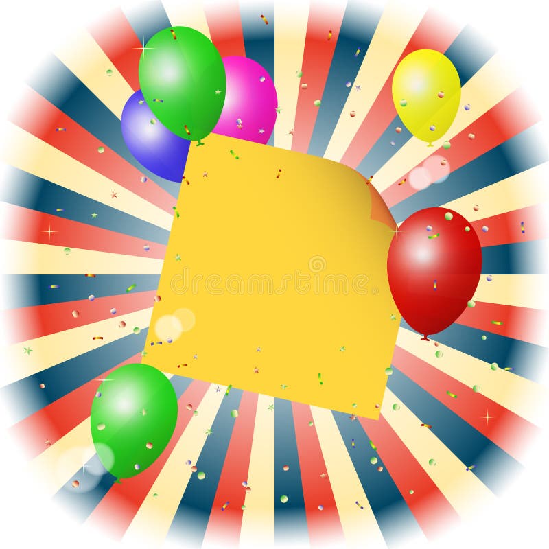 Balloons with Stick for Your Text Stock Vector - Illustration of fast ...