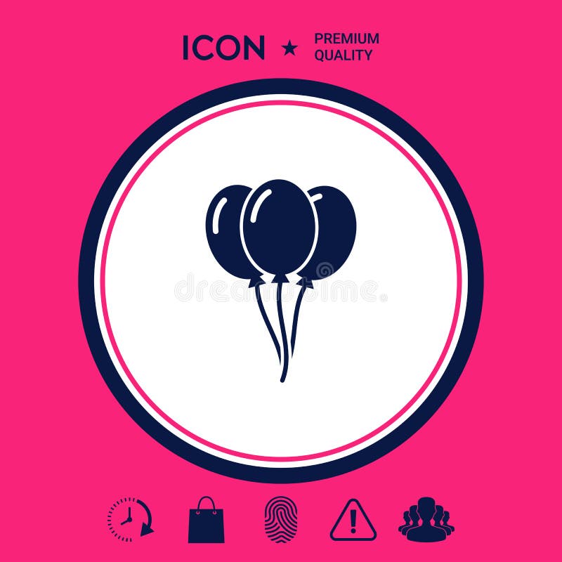 Balloons symbol icon stock vector. Illustration of isolated - 117232630