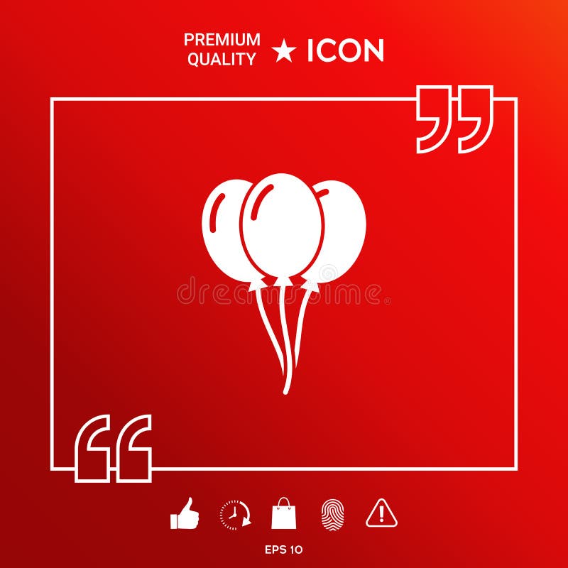 Balloons symbol icon stock vector. Illustration of design - 108553892