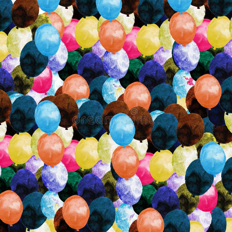 Balloons Texture Repeat Modern Pattern Design Stock Illustration ...