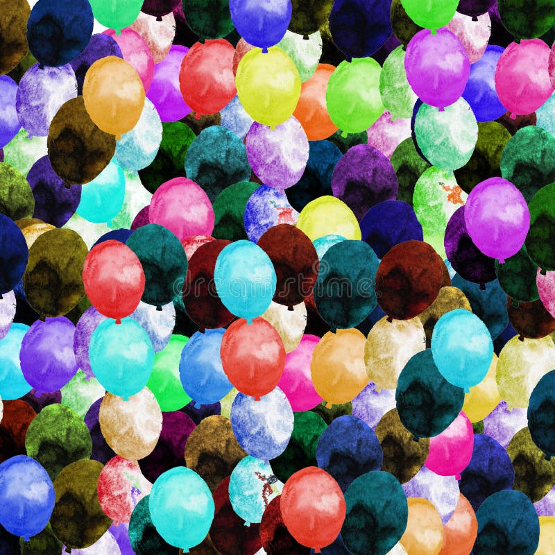 Balloons Texture Repeat Modern Pattern Design Stock Illustration ...