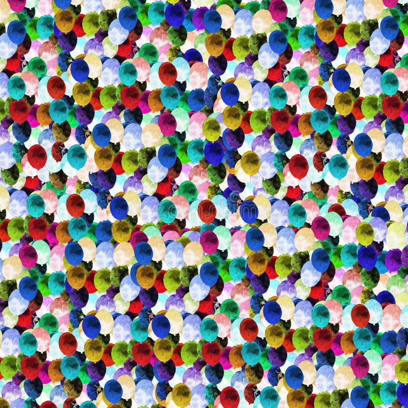 Balloons Texture Repeat Modern Pattern Design Stock Illustration ...