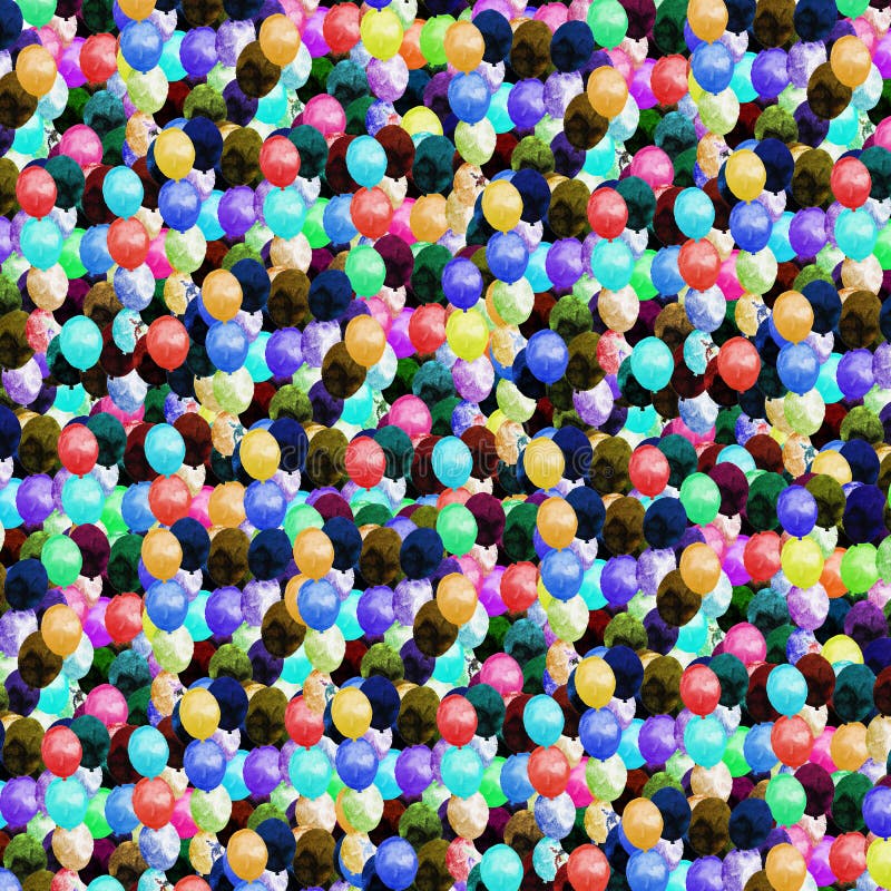 Balloons Texture Repeat Modern Pattern Design Stock Illustration ...