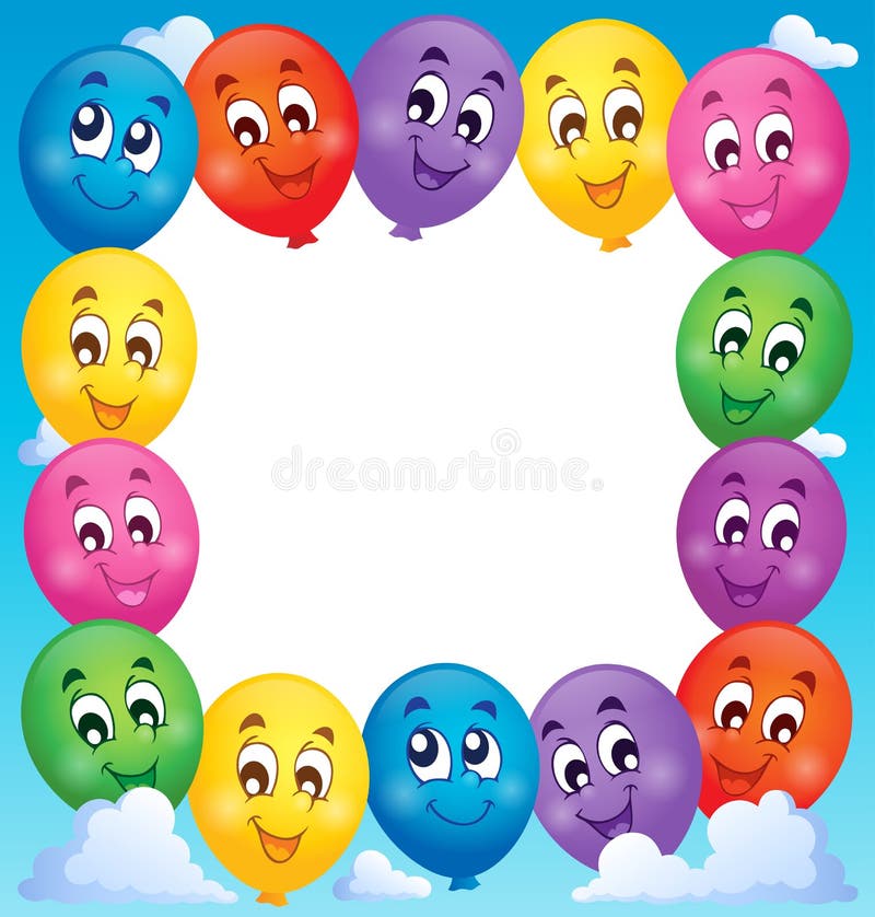 Balloons theme frame 1 stock vector. Illustration of eps10 - 32001647