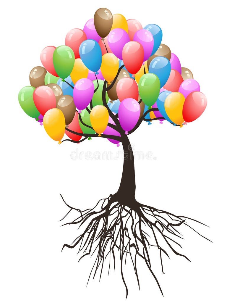 Background Balloons Tree Stock Illustrations – 8,533 Background ...
