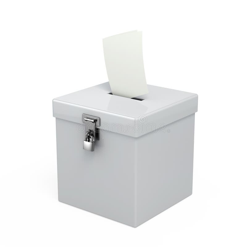 Lady Hand Putting a Voting Ballot in Slot of White Box Stock Image ...