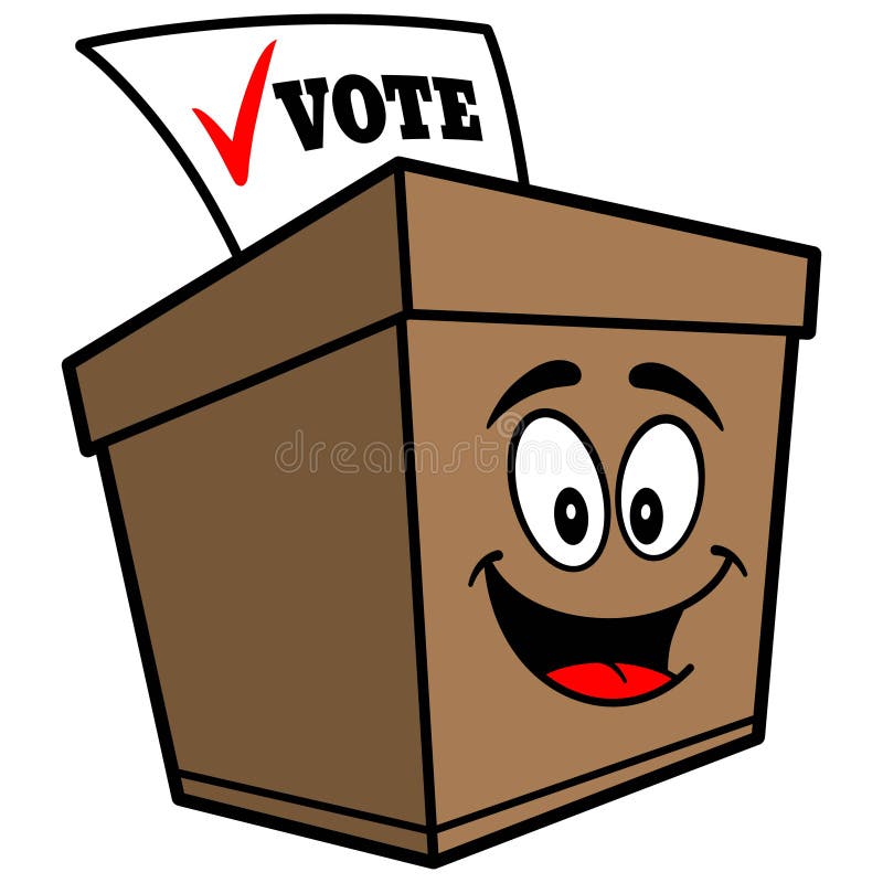 Ballot Box Cartoon stock vector. Illustration of ballot - 53519089