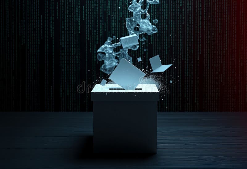 Ballot Box Disintegrating into Code Animation of a Ballot Box Di Stock ...