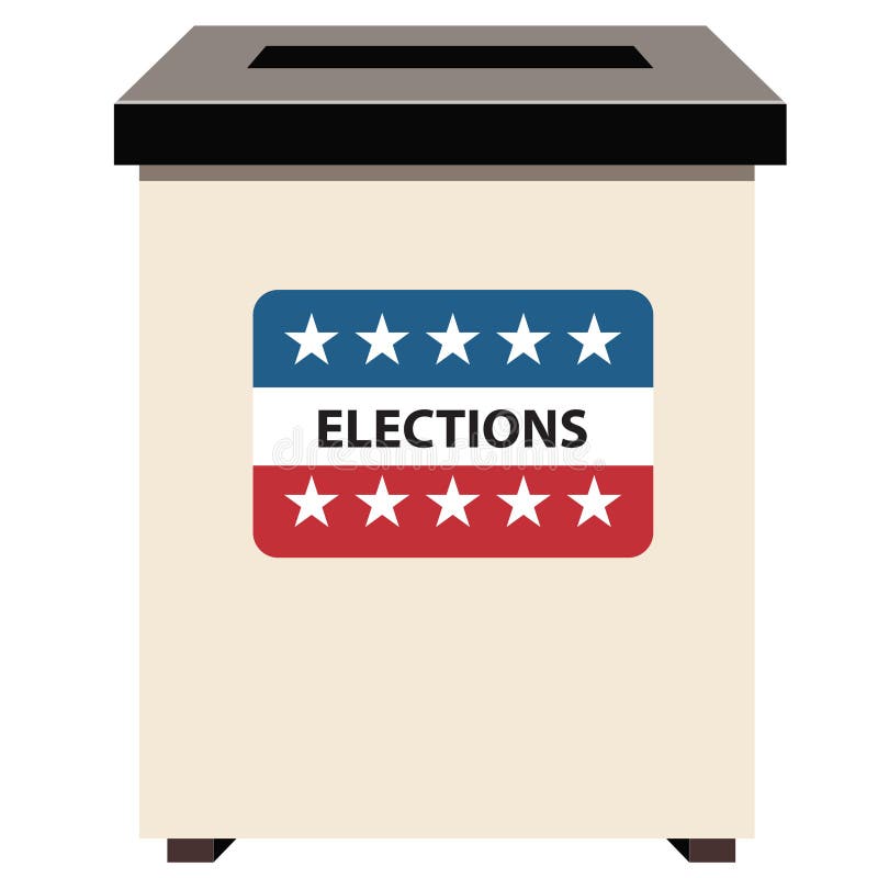 Ballot box for elections stock vector. Illustration of political ...