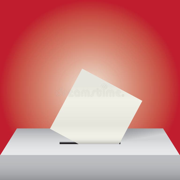 Ballot box with form stock vector. Illustration of decision - 92001834
