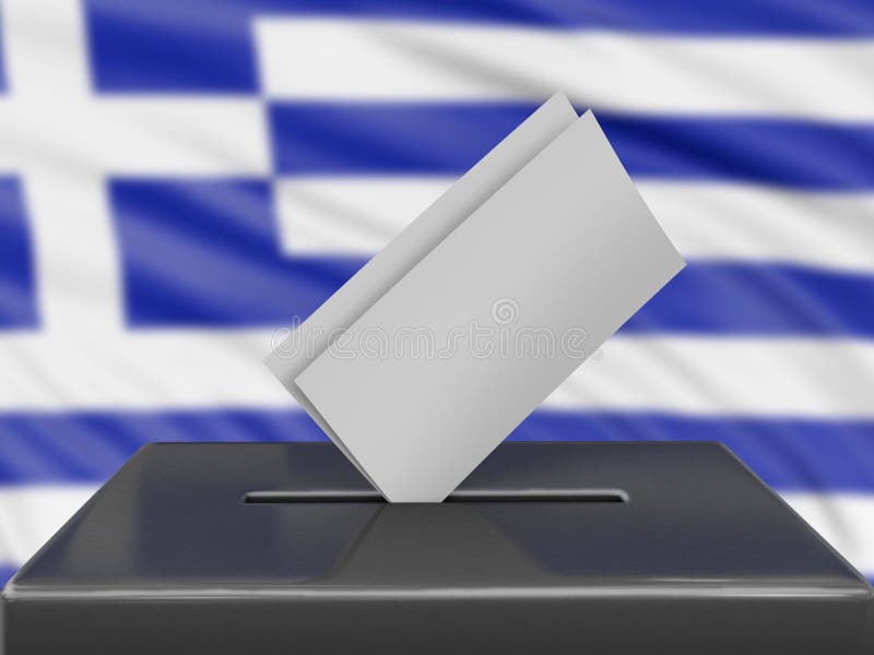 Voting in Greek election stock vector. Illustration of ballot - 3021054
