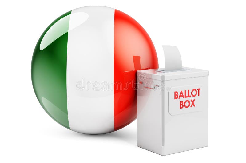 Ballot Box with Irish Flag. Election in Ireland Stock Illustration ...