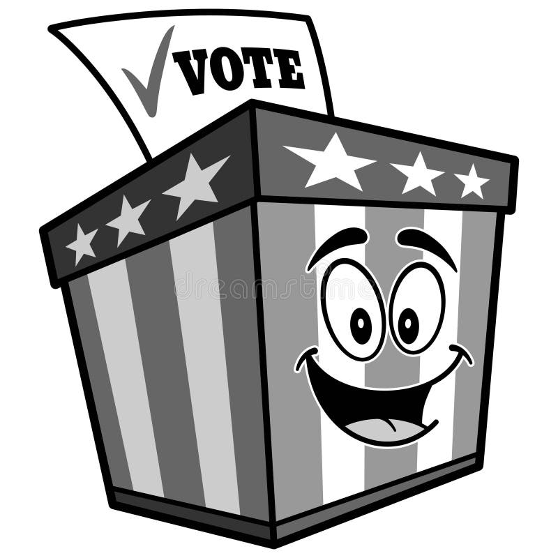 Ballot Box Mascot Illustration Stock Vector - Illustration of voting ...