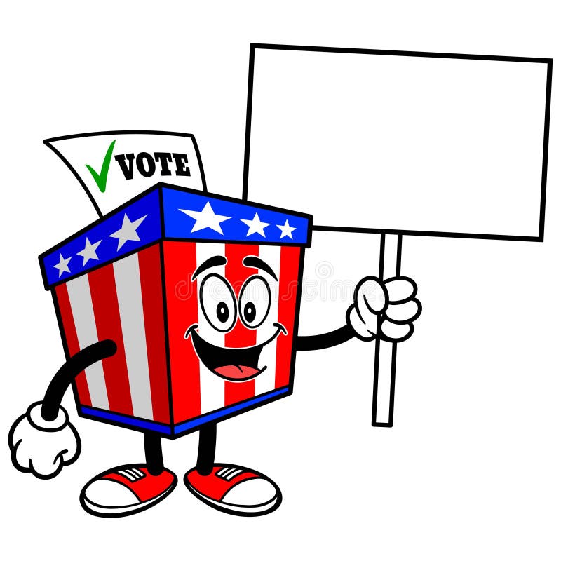 Ballot Box with Sign Illustration Stock Vector - Illustration of ...