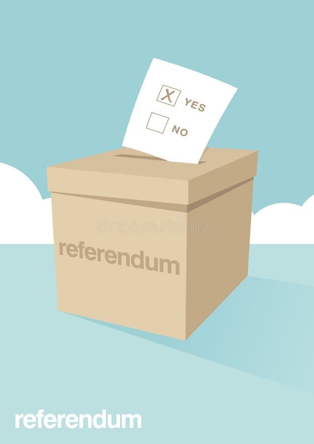 Ballot Box for a Referendum Stock Vector - Illustration of poll, mail ...