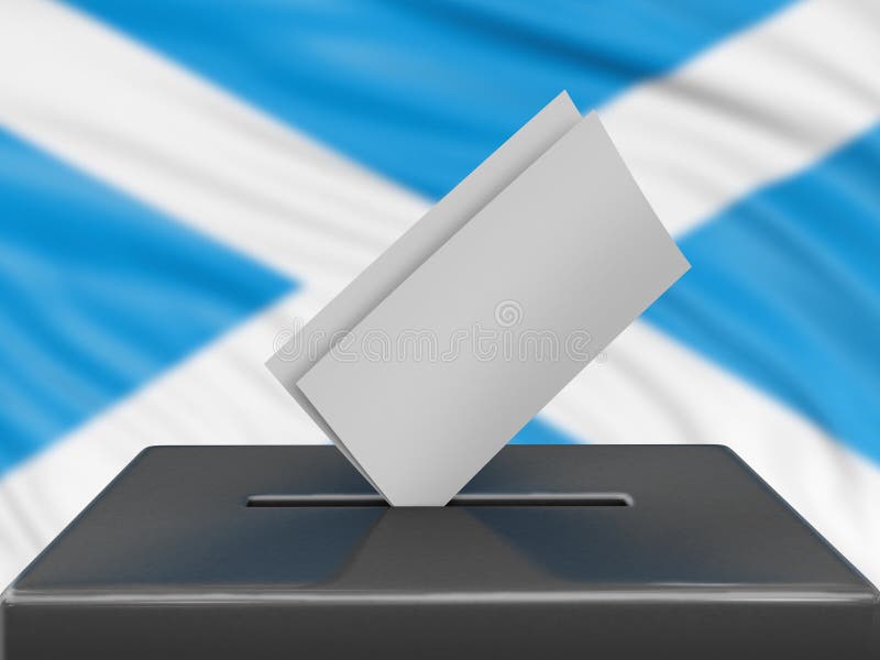 Voting in Scottish Election Stock Illustration - Illustration of ...