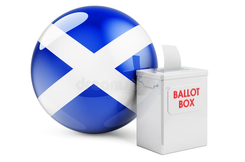 Voting in Scottish Election Stock Illustration - Illustration of ...