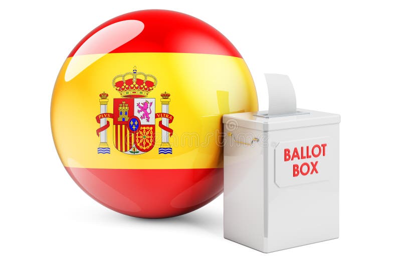 Spain, Ballot Box, Flags and Symbols Stock Vector - Illustration of ...