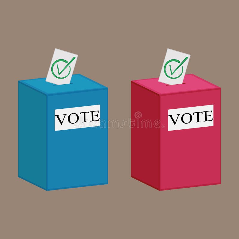 Ballot Box. Vector Illustration Box for Vote. Ballot Box for Voting in ...