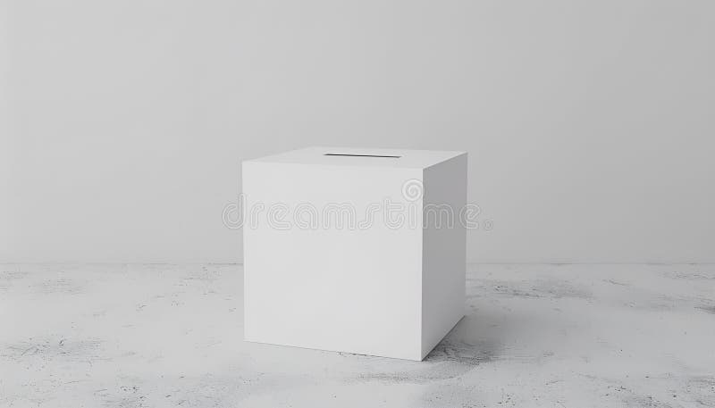 Ballot Box with Vote on Light Grey Background. Election Time Stock ...