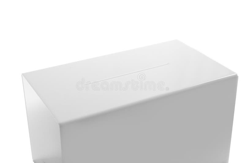 Ballot Box on White Background Stock Photo - Image of document ...