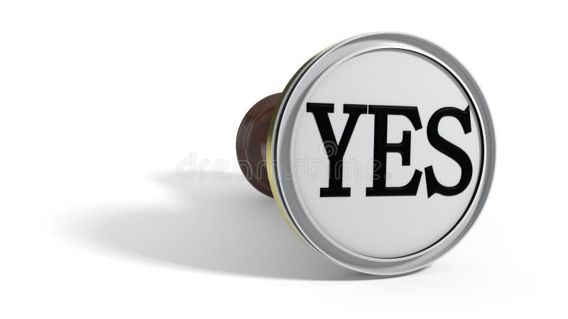 Ballot Box Yes Concept, 3d Rendering Stock Illustration - Illustration ...