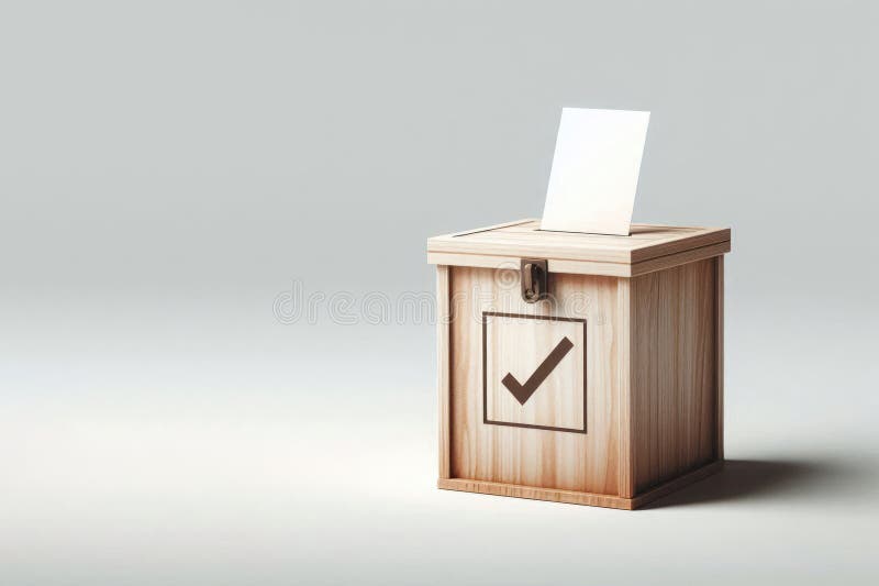 Ballot Falling into the Ballot Box. Space for Text. Stock Photo - Image ...